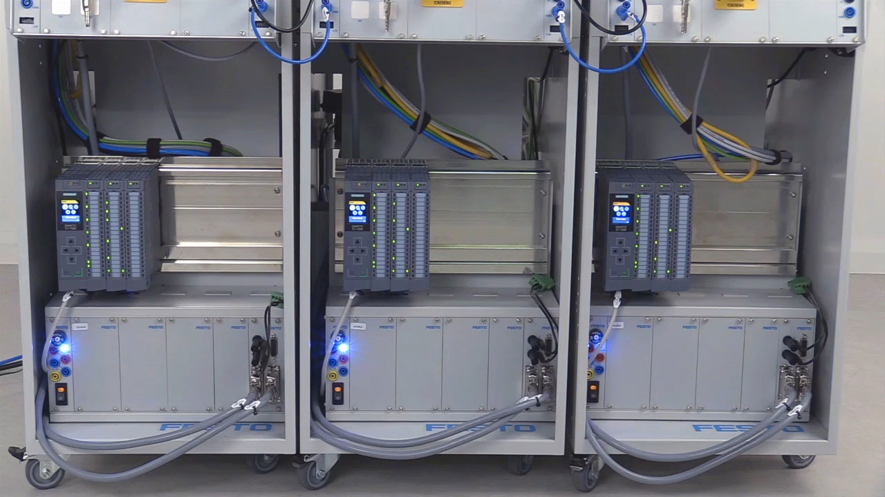 show powering the computer and plcs turn on the computer and power each ...